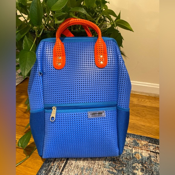 Light + Nine | Bags | Light Nine Master Tall Backpack Blue With Orange ...